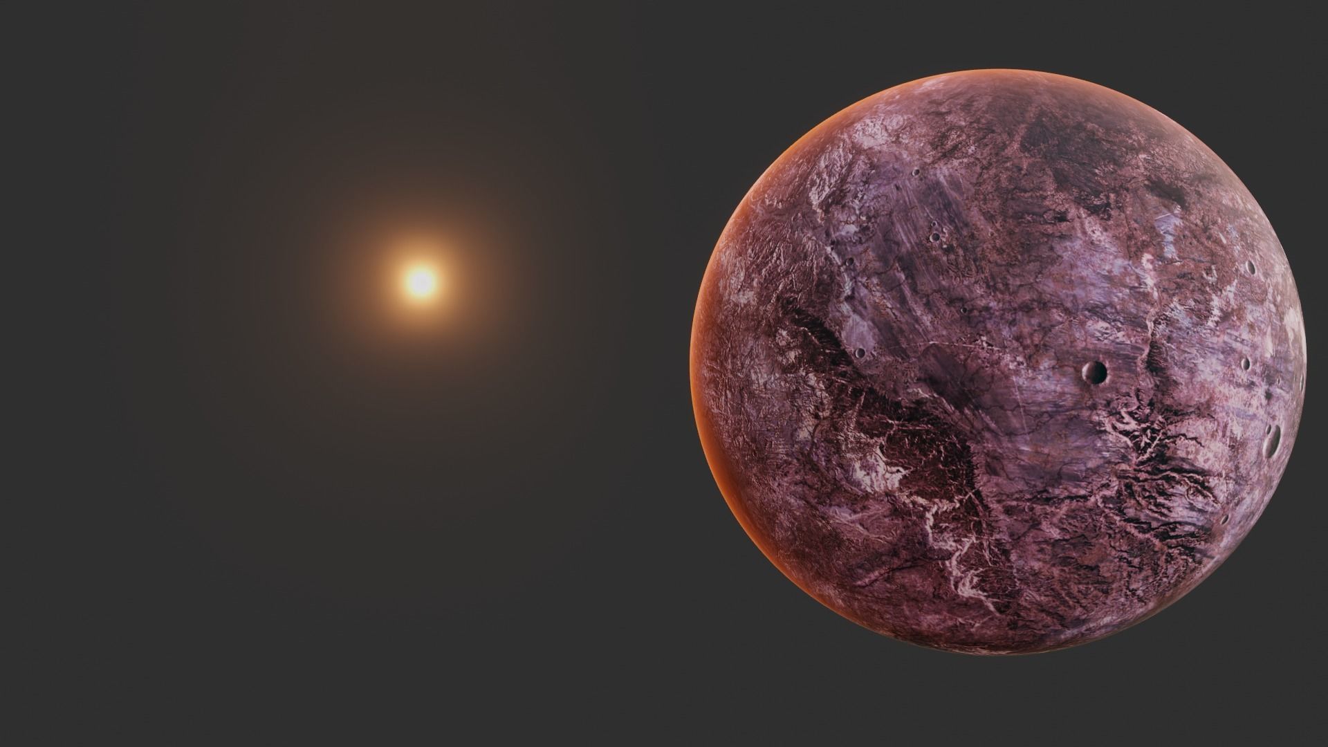 Red Planet with solarsystem stars and milky way 3D model | CGTrader