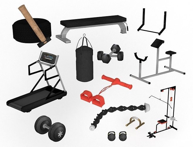 gym equipment 3D model | CGTrader