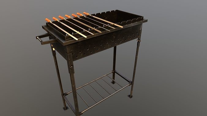 Simple grill free VR / AR / low-poly 3D model | CGTrader