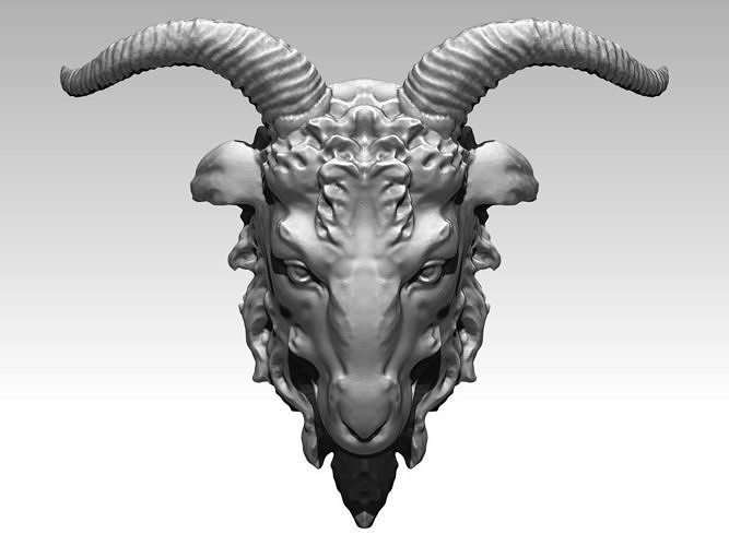 Ram Head 3D model 3D printable | CGTrader