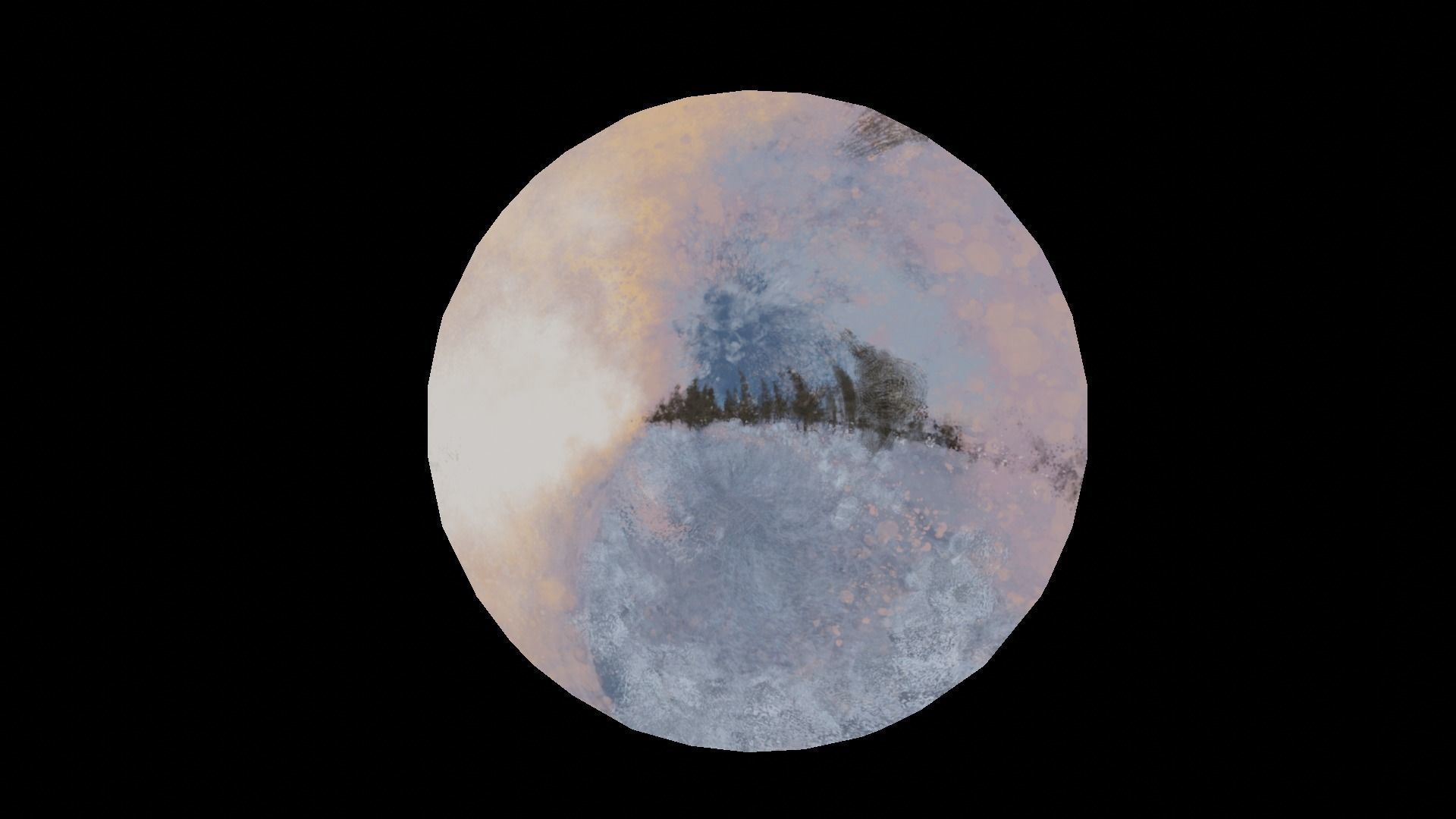 3D model 360 VR Panoramic Skybox equirectangular handpainted snow ...