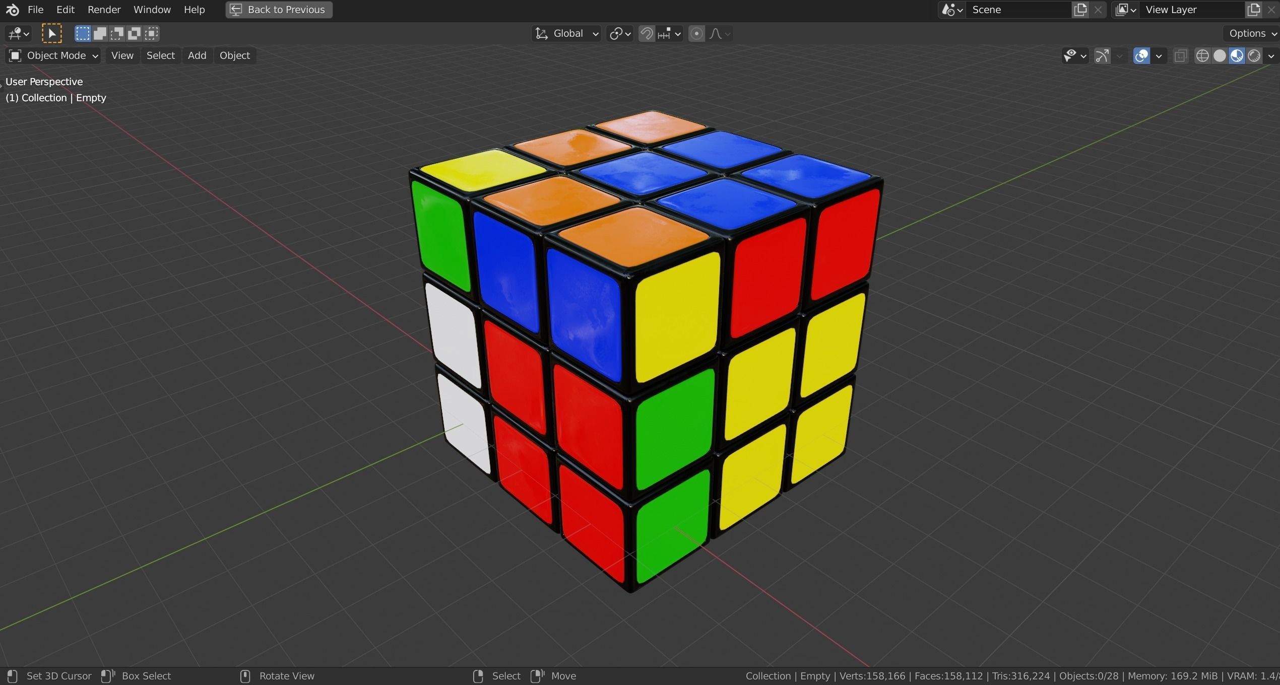 Realistic Rubiks Cube 3D model animated | CGTrader