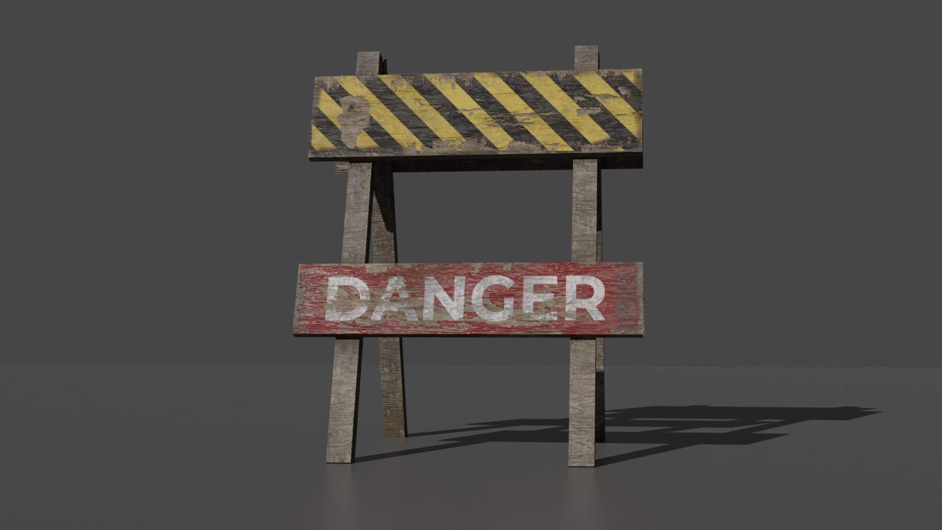 Caution sign 3D model | CGTrader