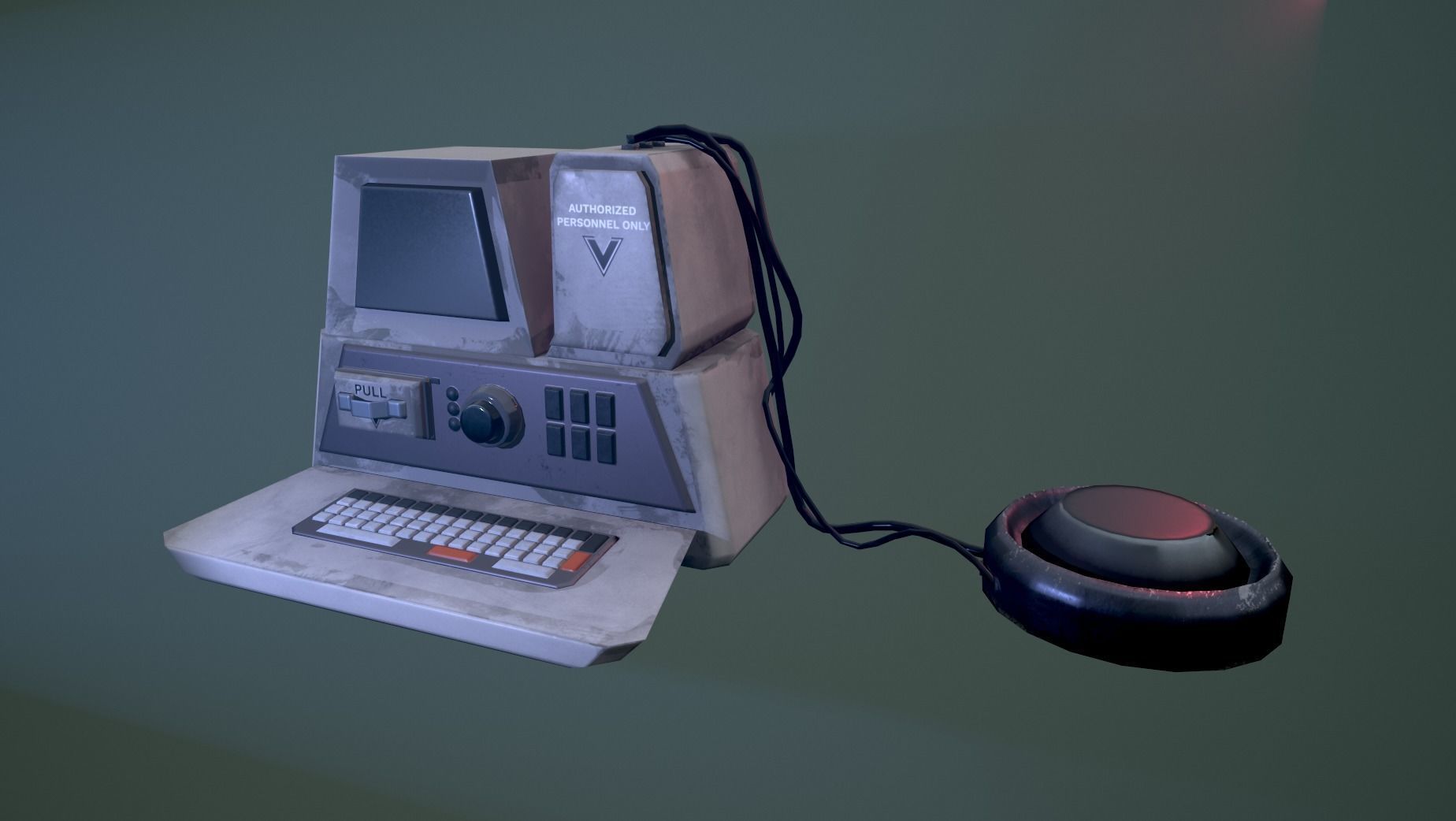 3D model Post apocalyptic computer VR / AR / low-poly | CGTrader