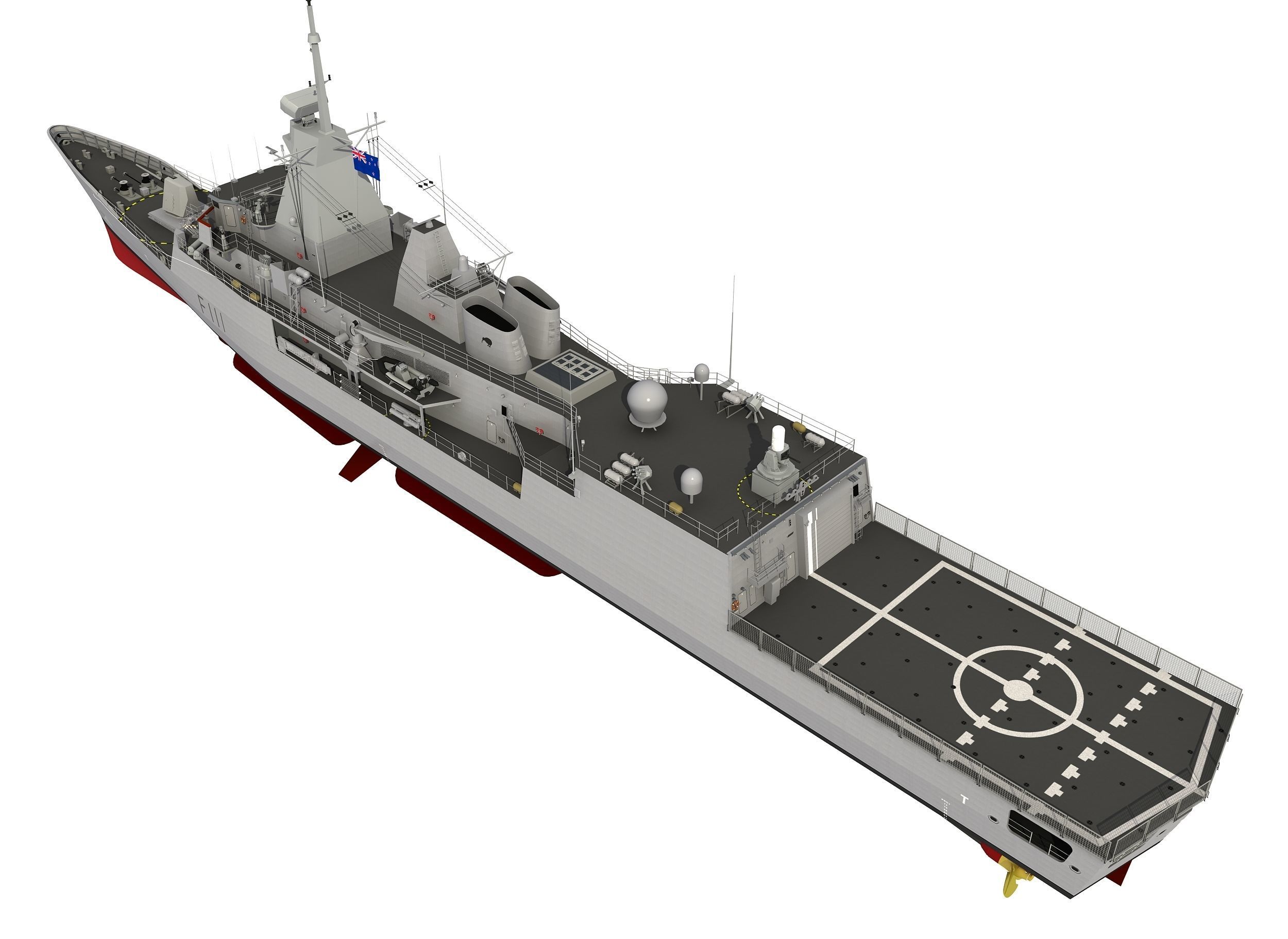 HMNZS TE MANA NEW ZEALAND MEKO CLASS FRIGATE 3D model | CGTrader