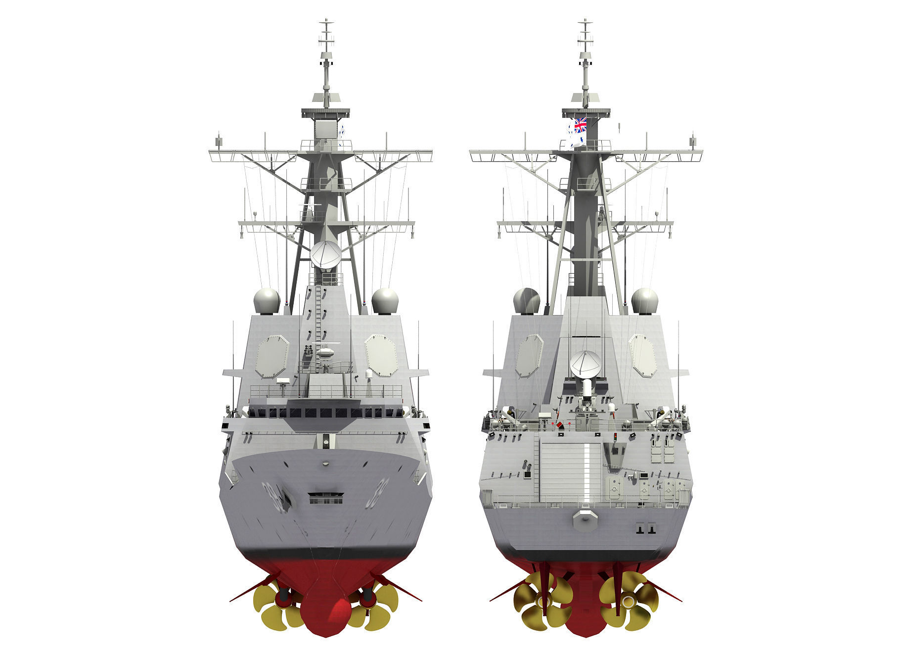 AUSTRALIAN HOBART CLASS DESTROYER 3D model | CGTrader
