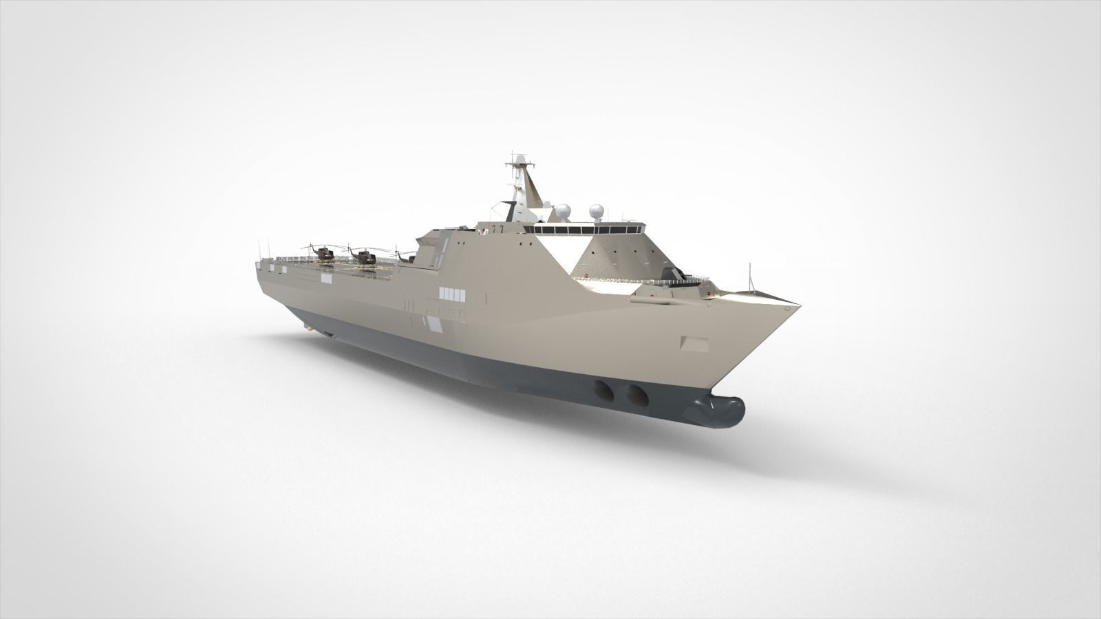 Landing platform dock LPD ship 3D model | CGTrader