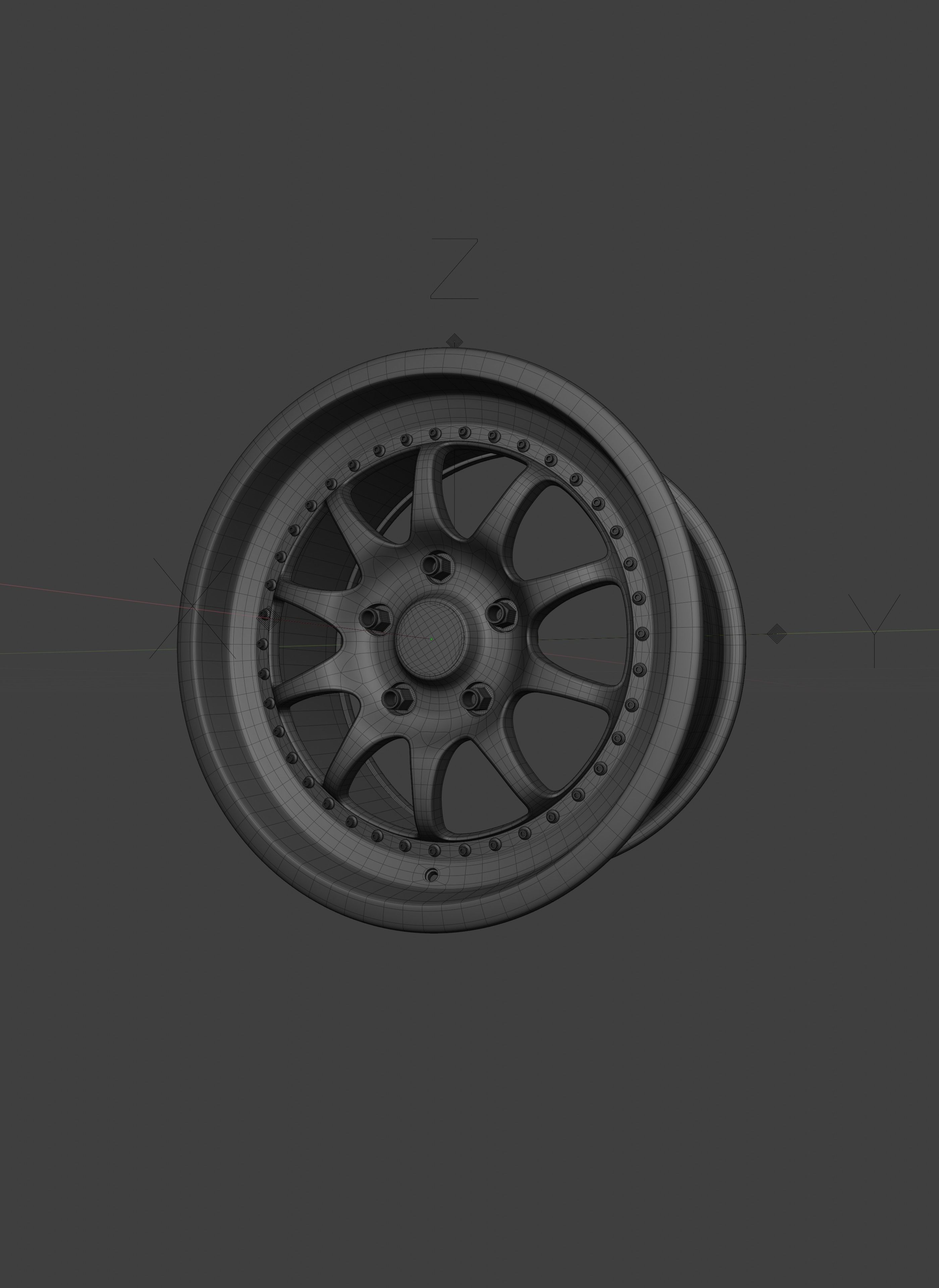 Blitz Type 01 car rim free 3D model | CGTrader