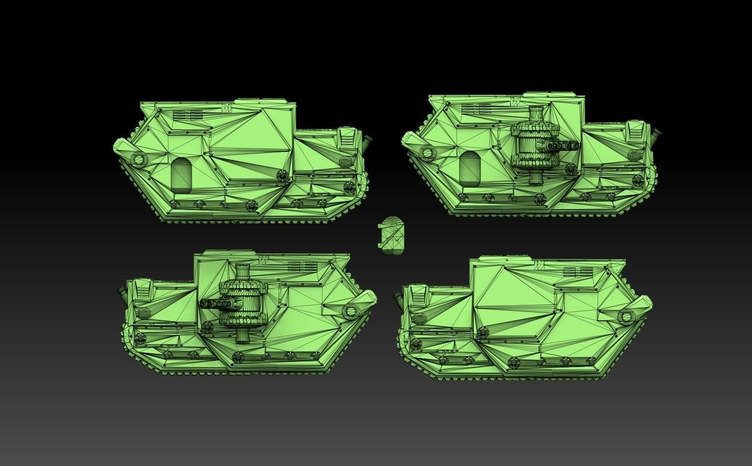 Semi- Rhomboid Tank Tracks 3D model 3D printable | CGTrader