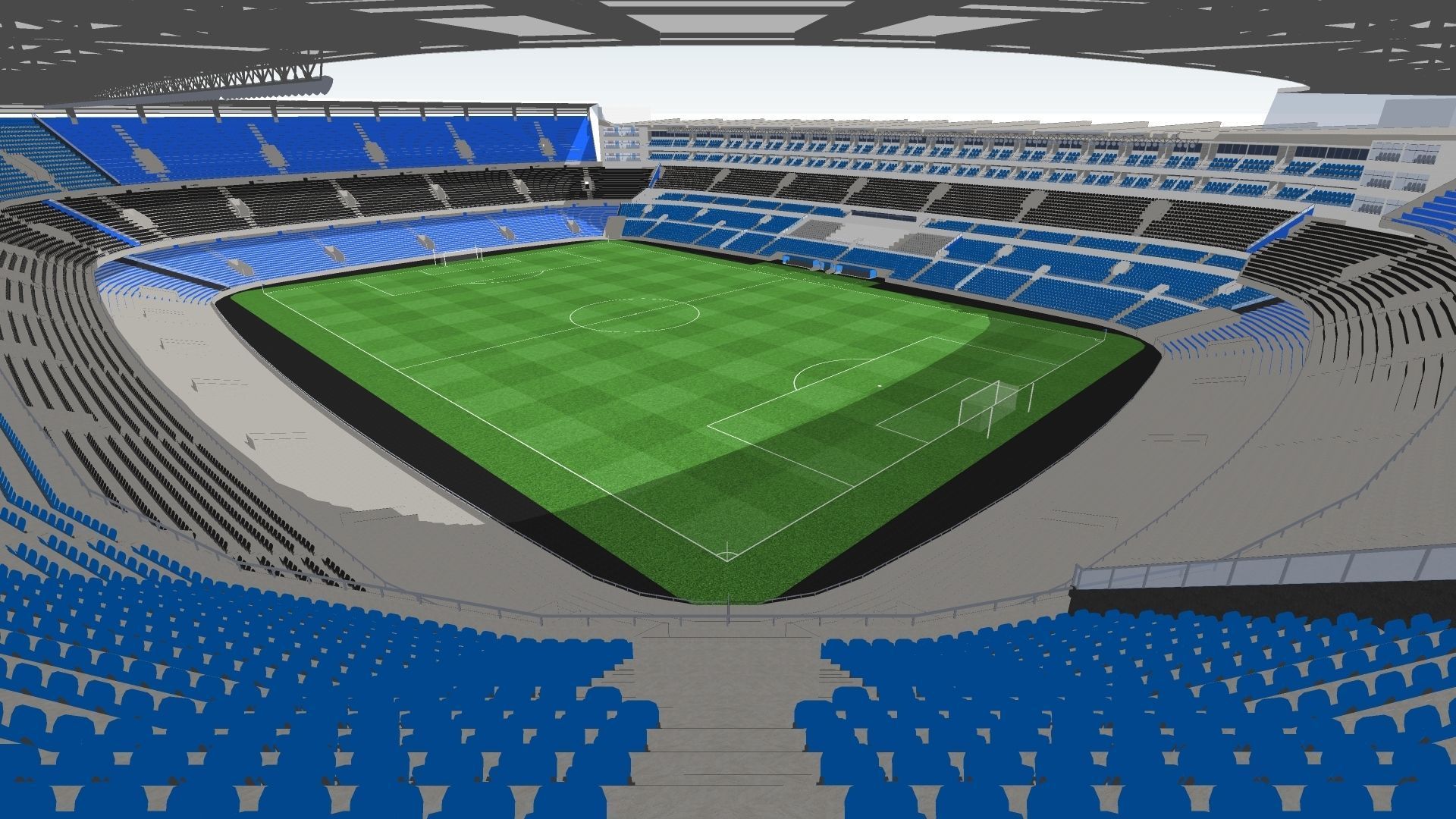My first fictional old stadium 3D model | CGTrader