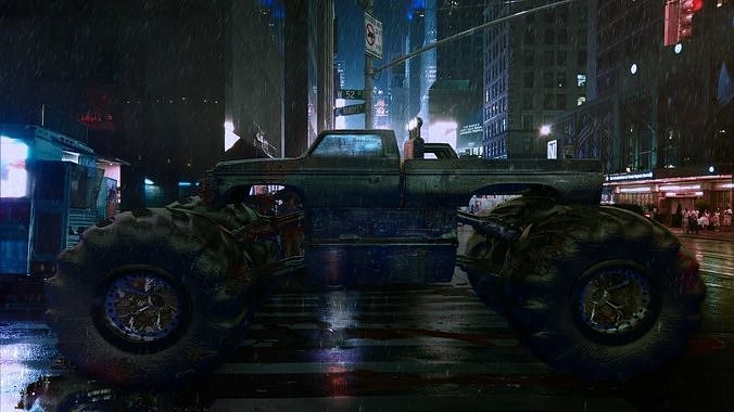 High Poly PBR Rodeo Monster Truck free 3D model | CGTrader