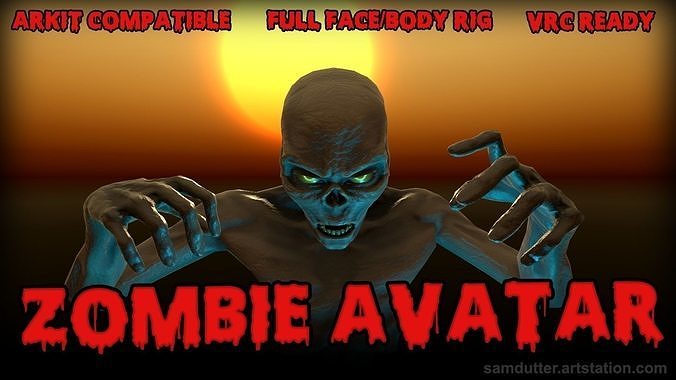 3D model ZOMBIE - Unity NPC and VRChat Ready Character VR / AR / low ...