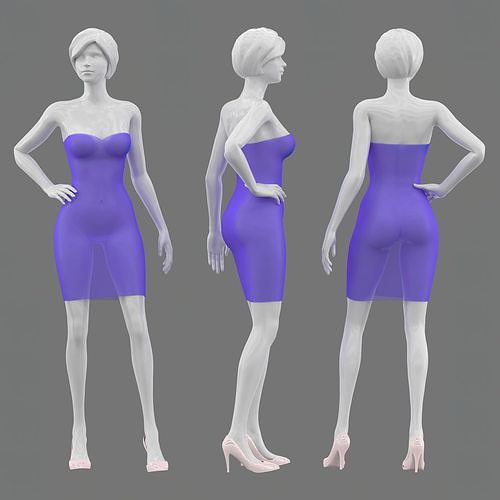 Female standing Pose Mannequin 03 3D model | CGTrader