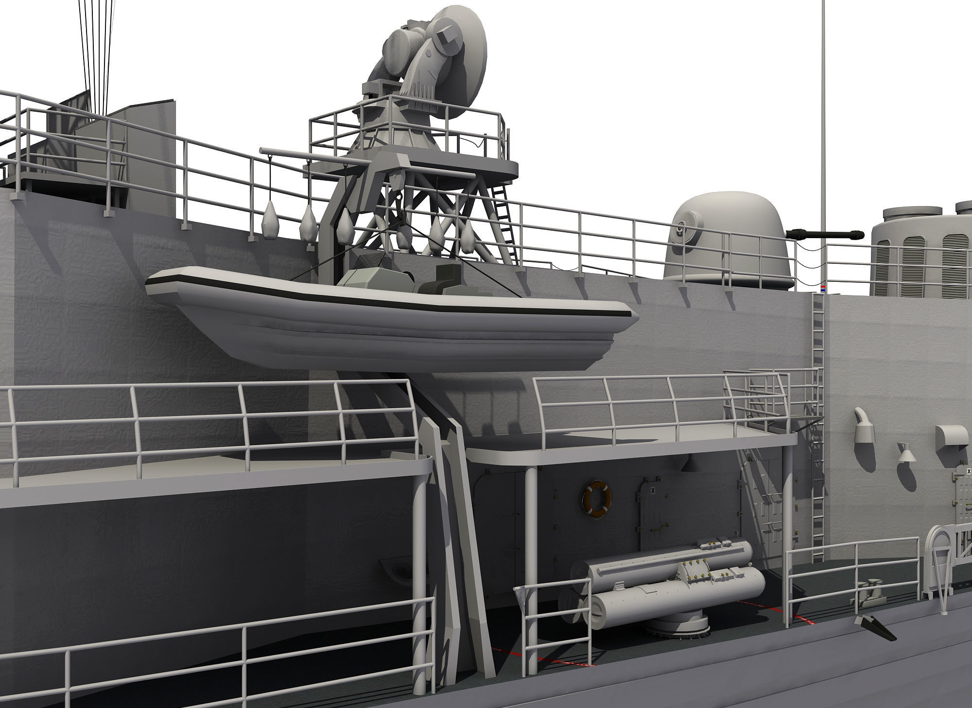 OLIVER HAZARD PERRY CLASS FRIGATE USS ELROD 3D model | CGTrader