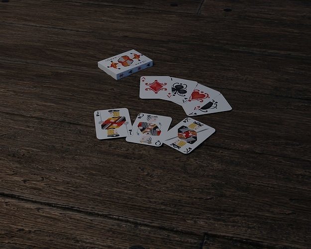 3D model Playing cards Poke VR / AR / low-poly | CGTrader