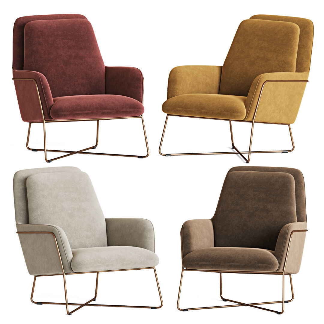 Jamie lounge chair 3D model | CGTrader