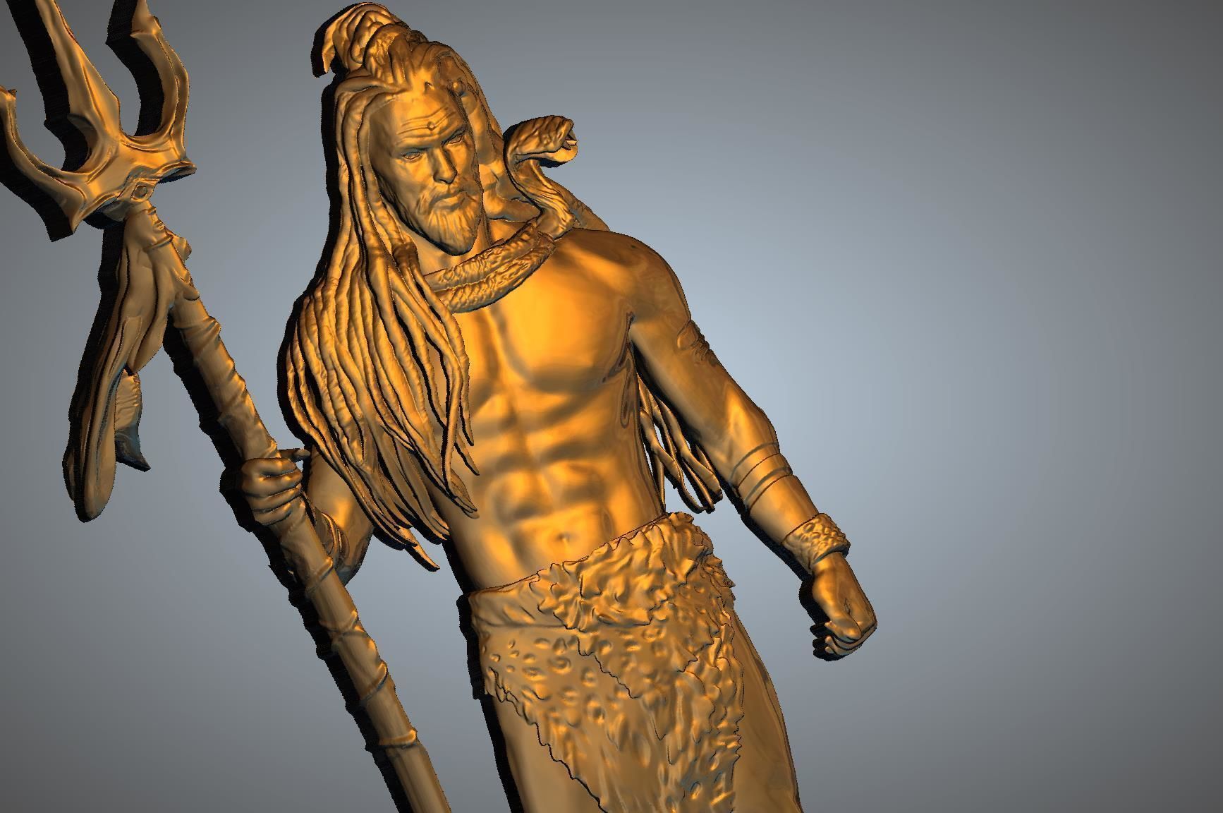 Mahadev lord shiva holding spear 3D model 3D printable | CGTrader