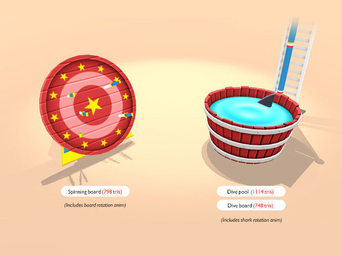 3D model Circus Props VR / AR / low-poly animated | CGTrader