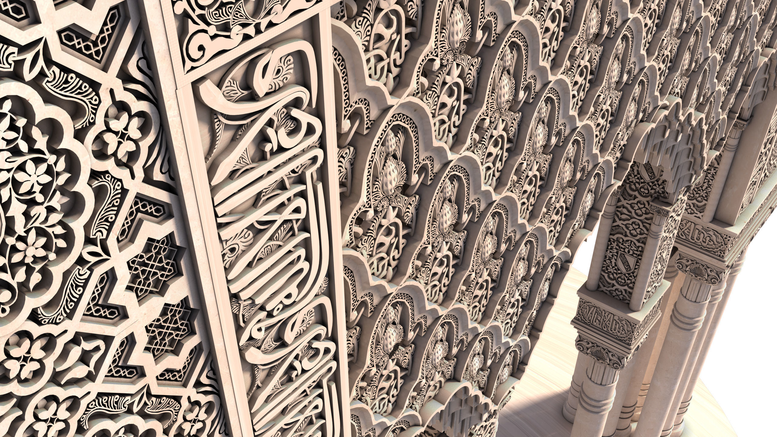 alhambra granada pavilion 3D model | CGTrader