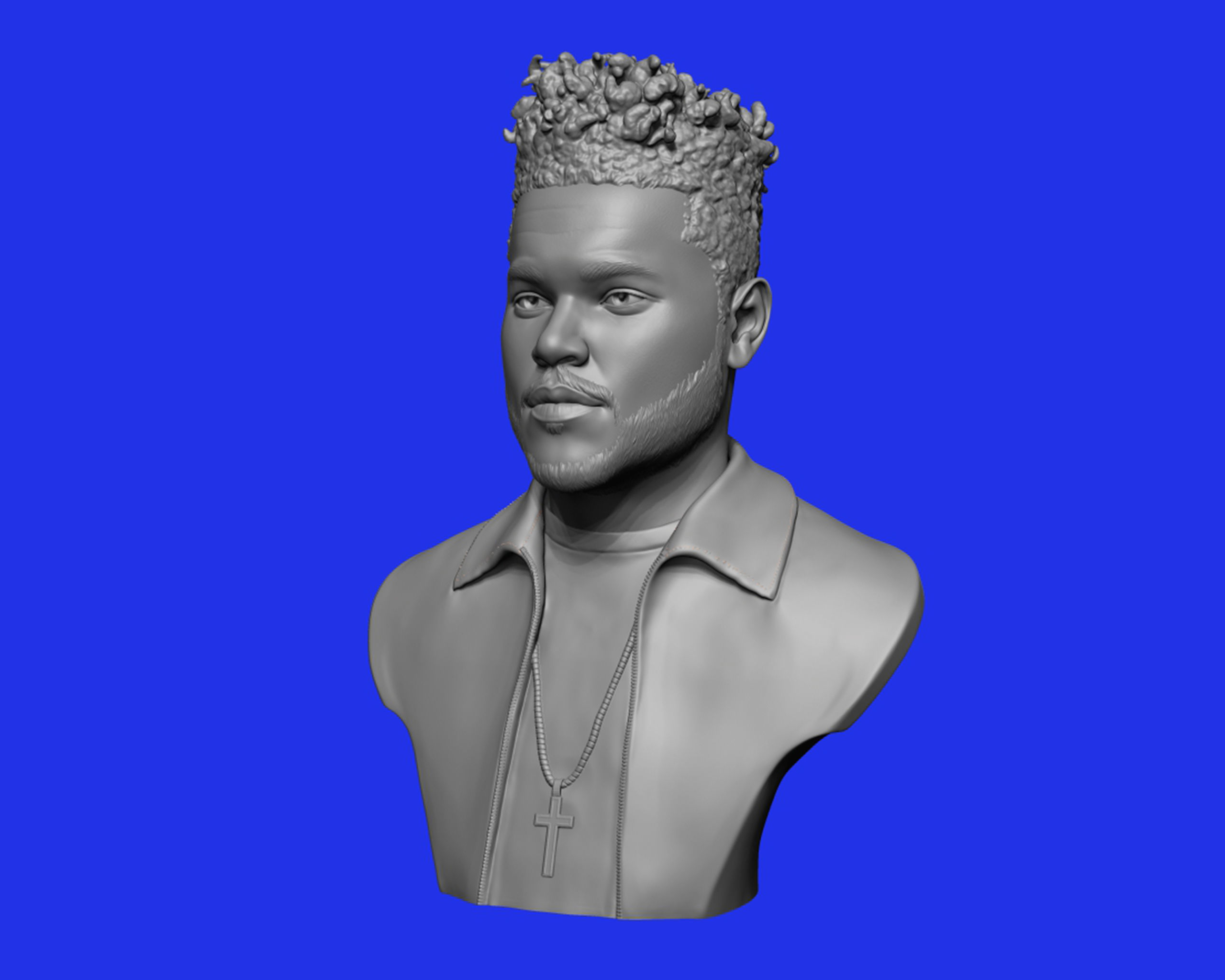 The Weeknd portrait sculpture 3D model 3D printable | CGTrader