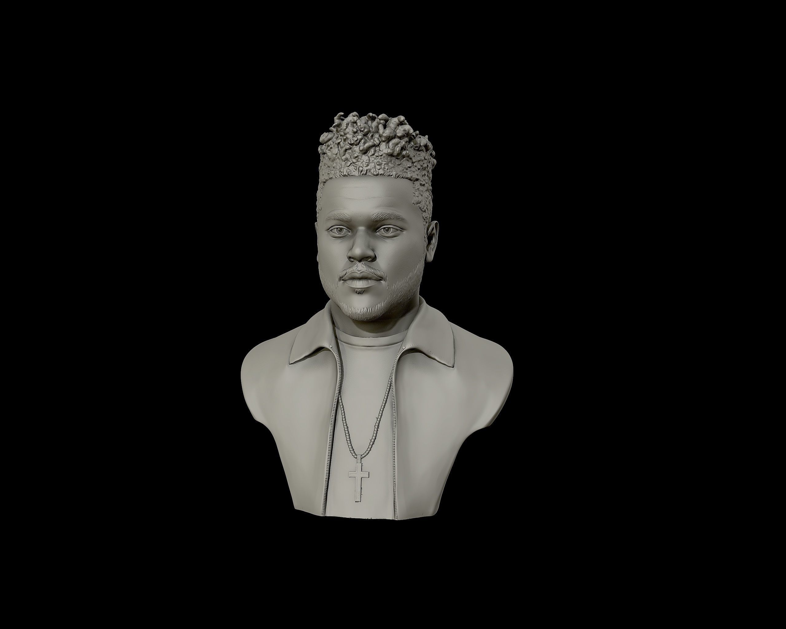 The Weeknd portrait sculpture 3D model 3D printable | CGTrader