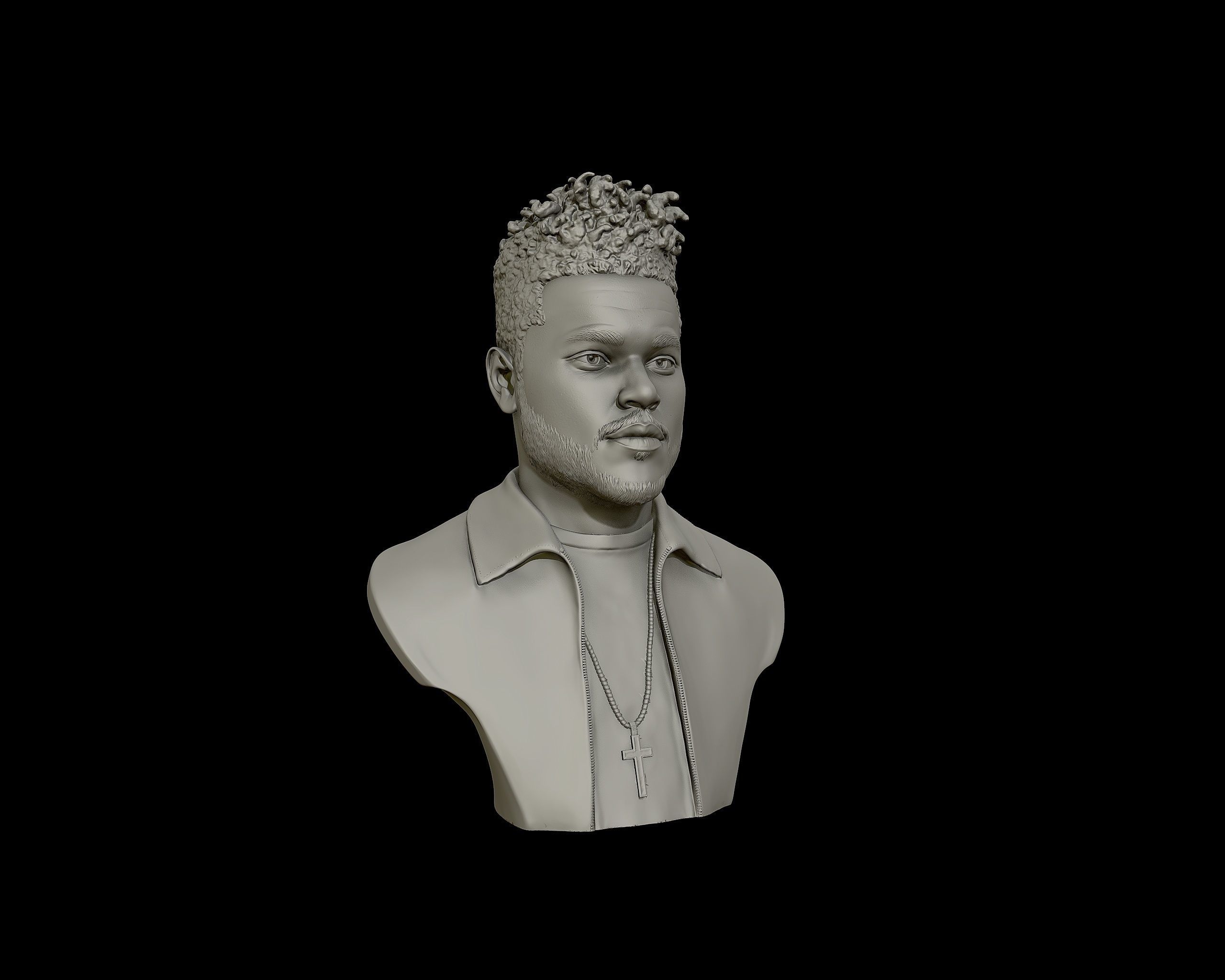 The Weeknd portrait sculpture 3D model 3D printable | CGTrader
