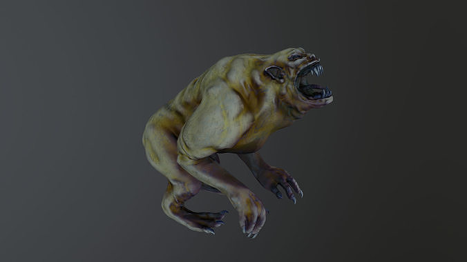 3D model Monster Hellhound VR / AR / low-poly rigged animated | CGTrader