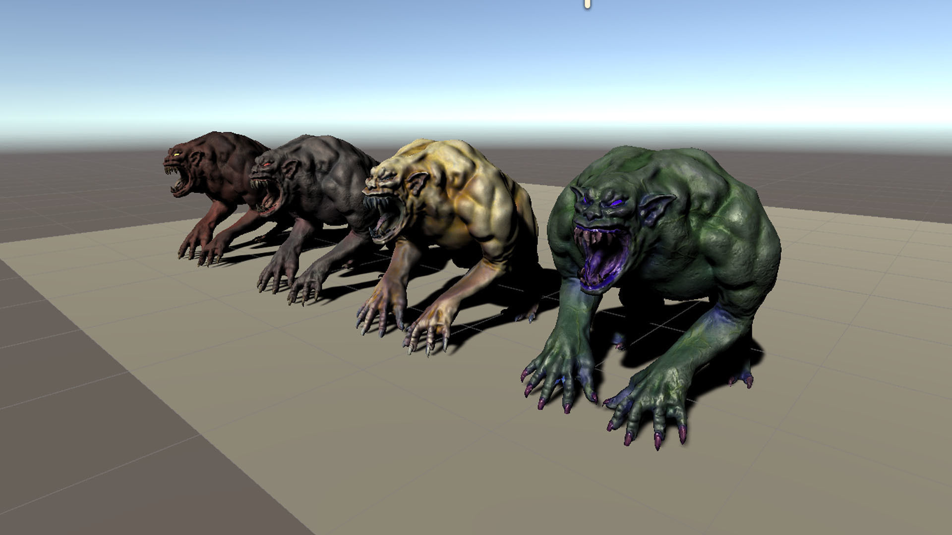 3D model Monster Hellhound VR / AR / low-poly rigged animated | CGTrader