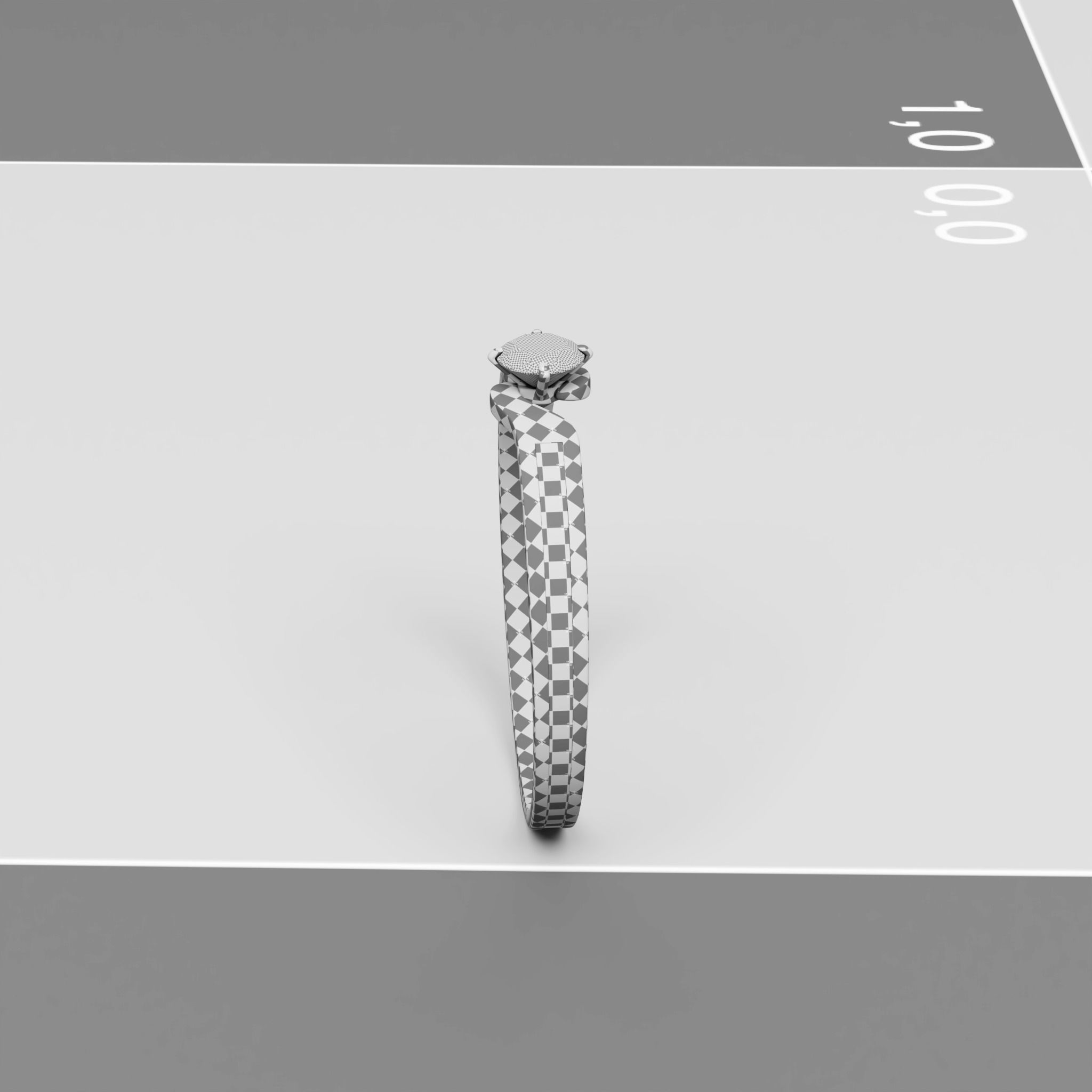 Ring - Diamond Gold Titanium 3D model | CGTrader