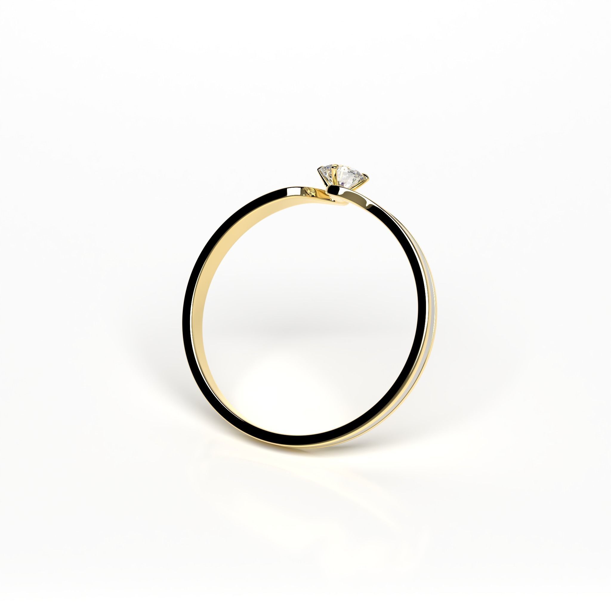 Ring - Diamond Gold Titanium 3D model | CGTrader