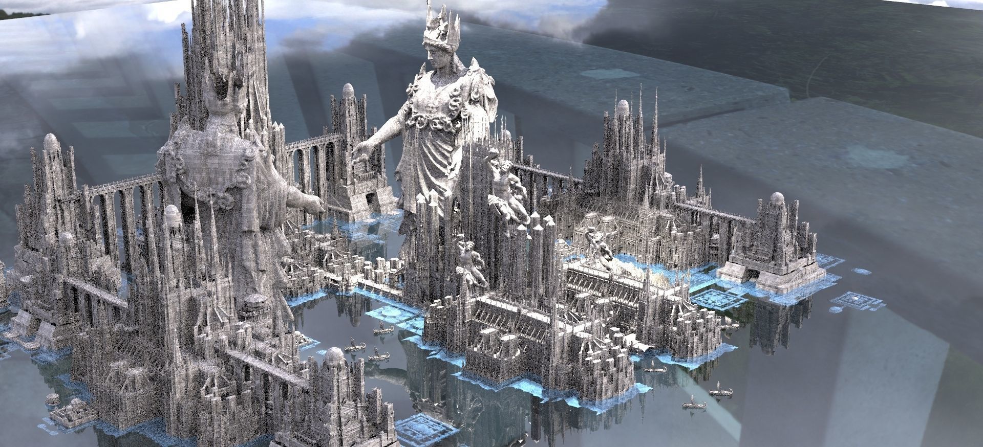 Temple of Helios Light Bringers Colossal Halls Kit bash 3D model | CGTrader