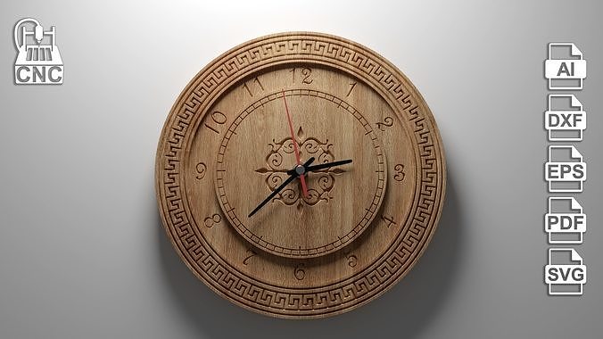 Wall Clock 1 CNC Model 3D model | CGTrader