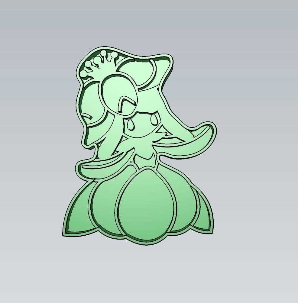 Amazing Pokemon lilligant Cookie Cutter Stamp Cake Decorating 3D model ...