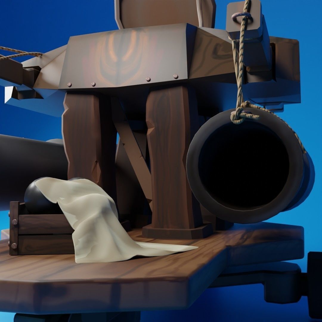 Rigged Cartoon Turret Stylized 3D model rigged | CGTrader