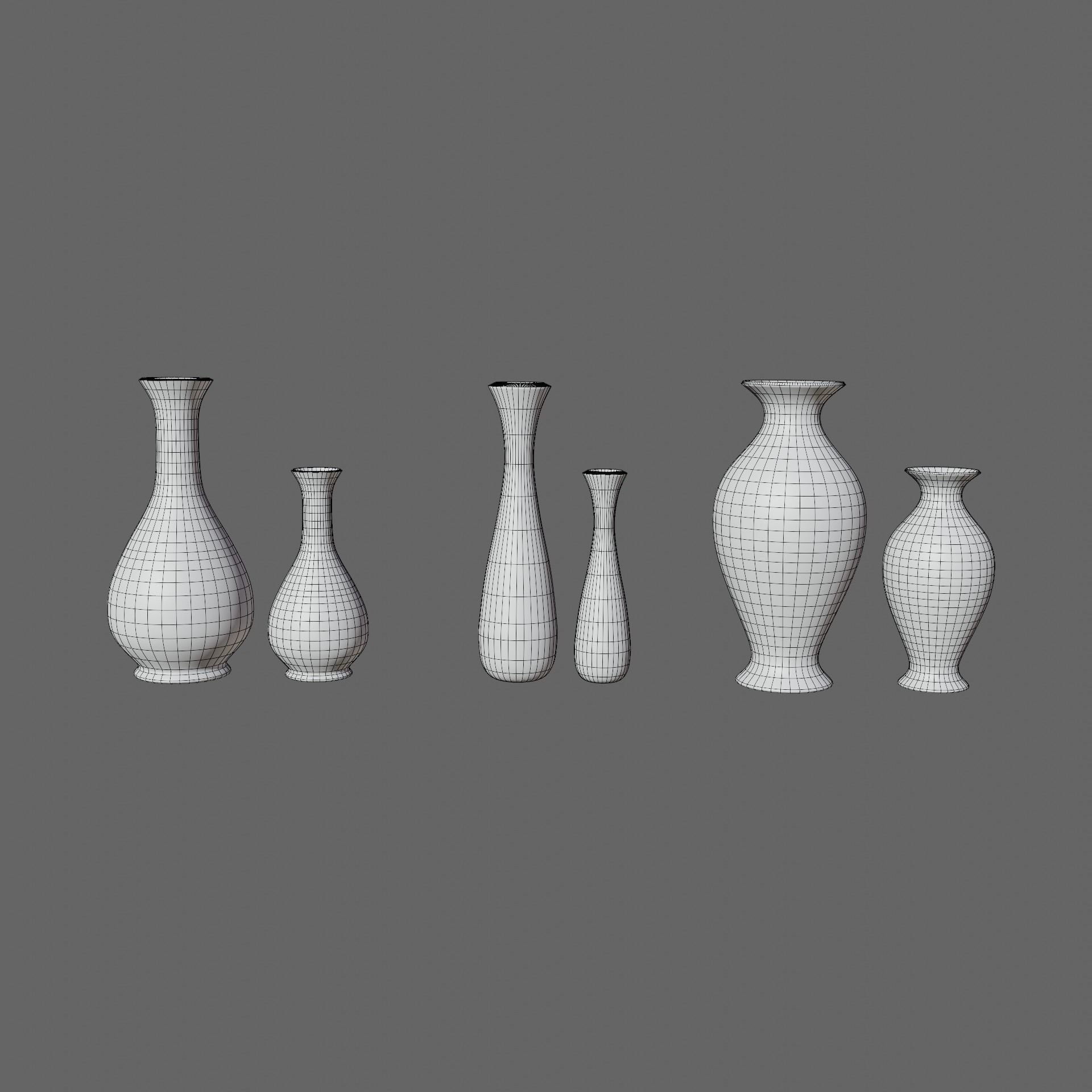 3D model Low-poly Vase Pack VR / AR / low-poly | CGTrader