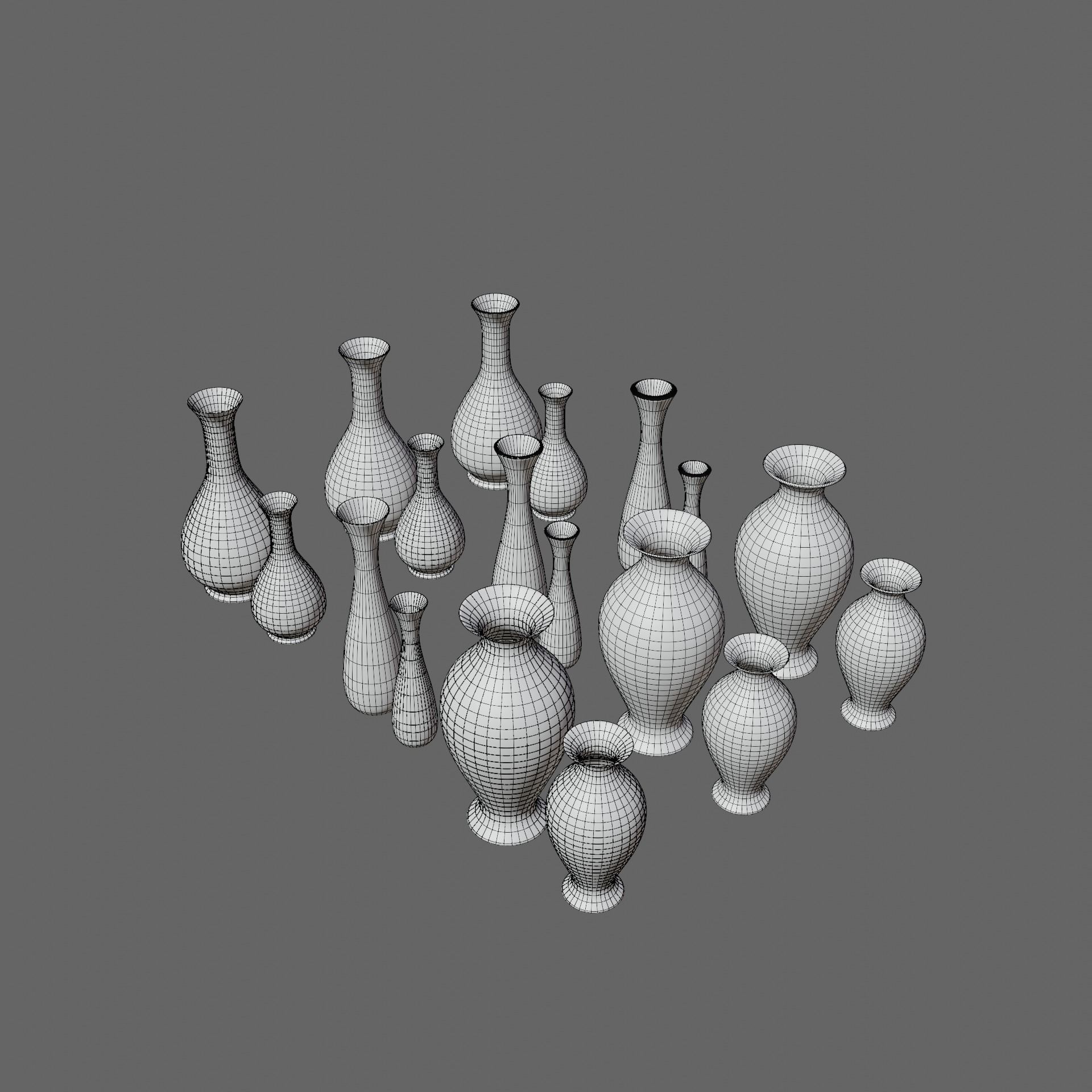 3D model Low-poly Vase Pack VR / AR / low-poly | CGTrader