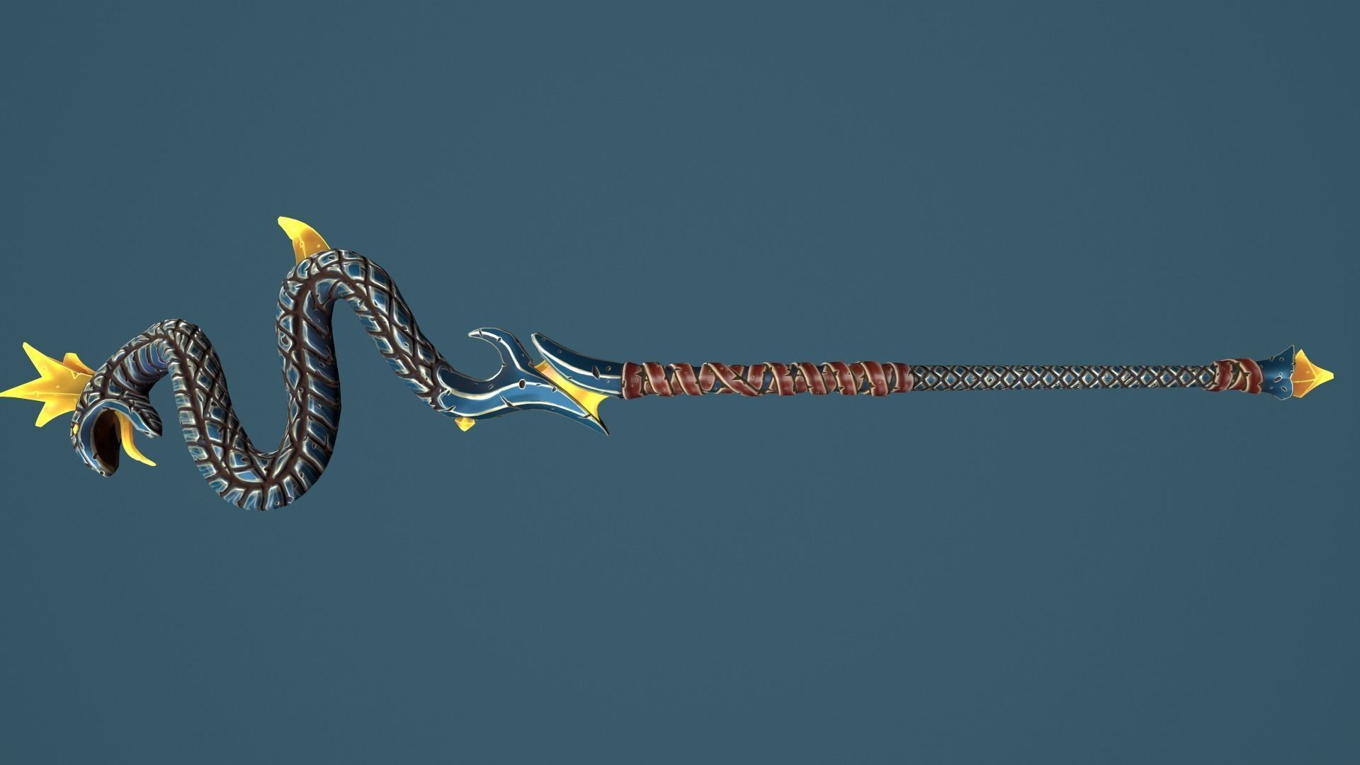 3D model Snake staff VR / AR / low-poly | CGTrader