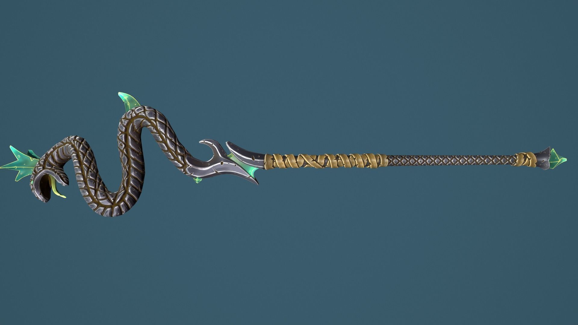 3D model Snake staff VR / AR / low-poly | CGTrader