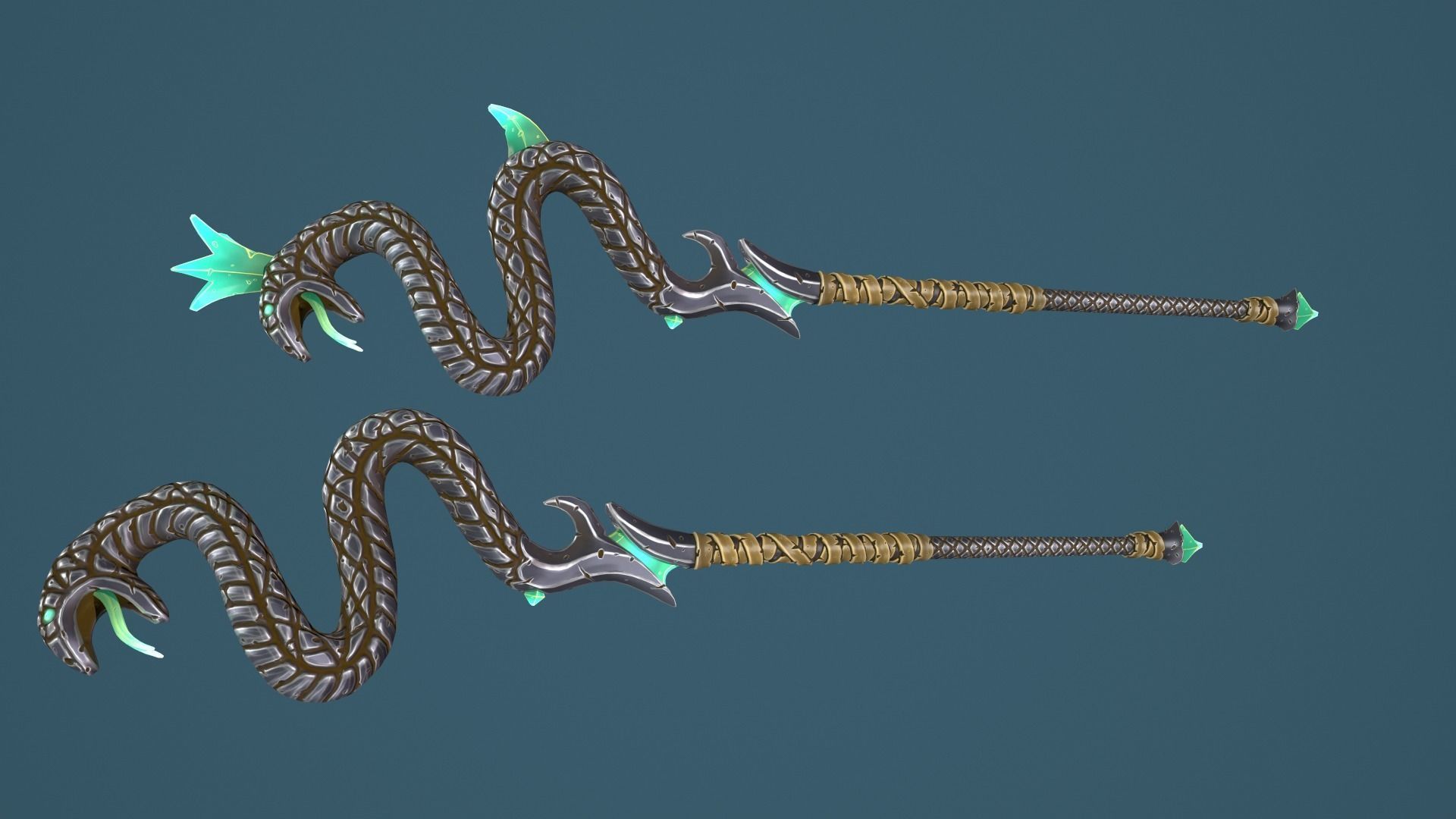 3D model Snake staff VR / AR / low-poly | CGTrader