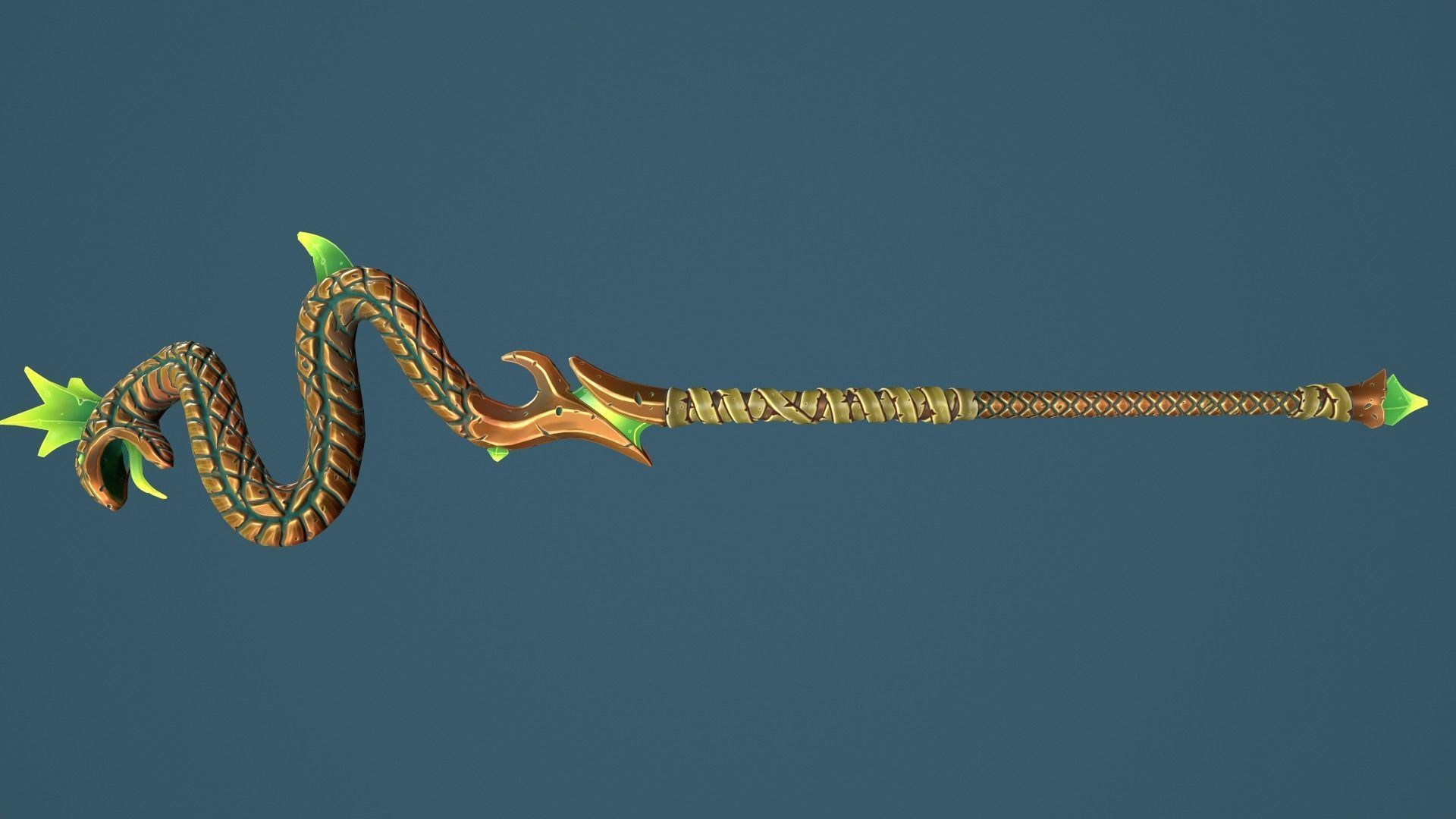 3D model Snake staff VR / AR / low-poly | CGTrader
