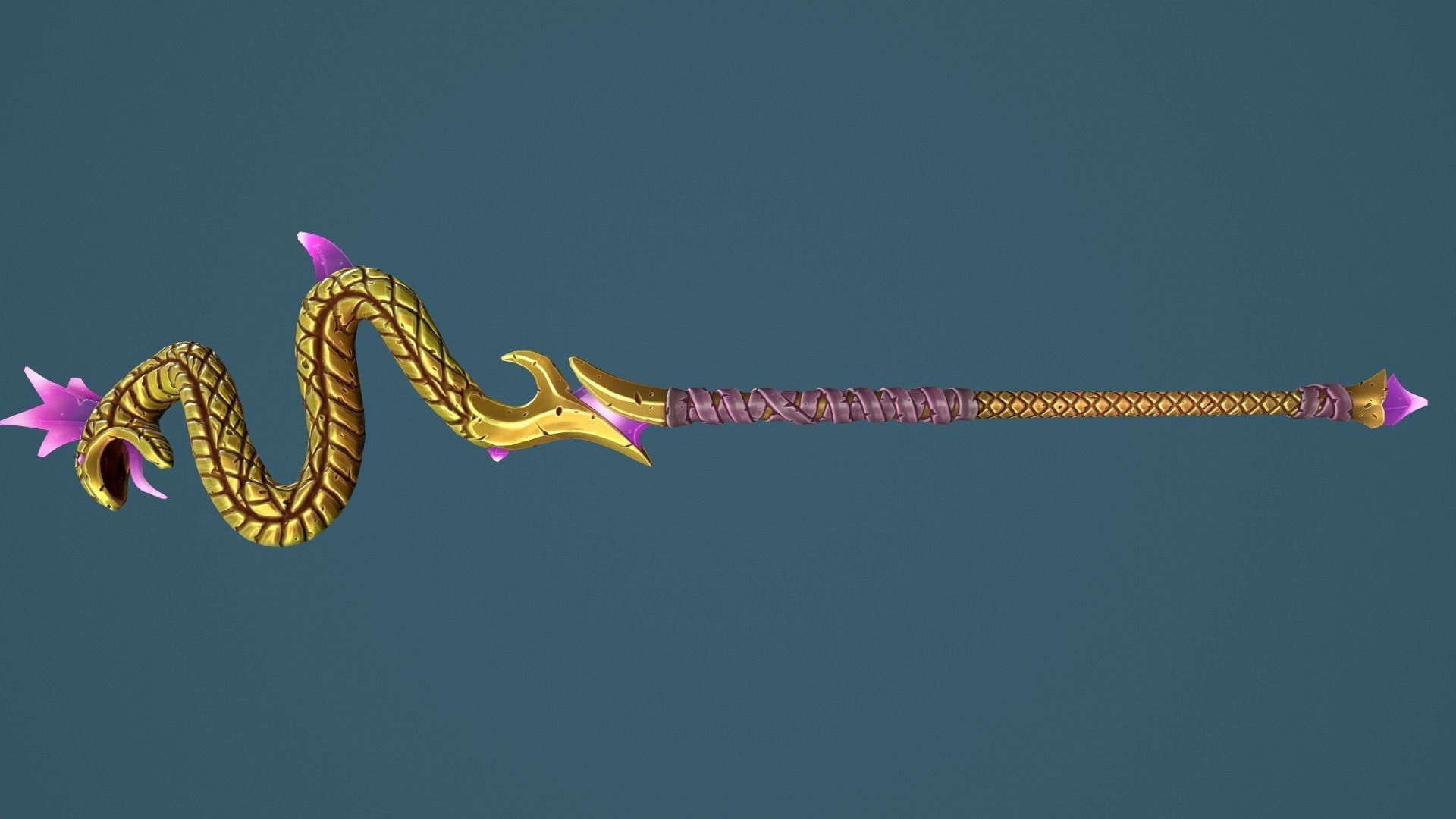 3D model Snake staff VR / AR / low-poly | CGTrader
