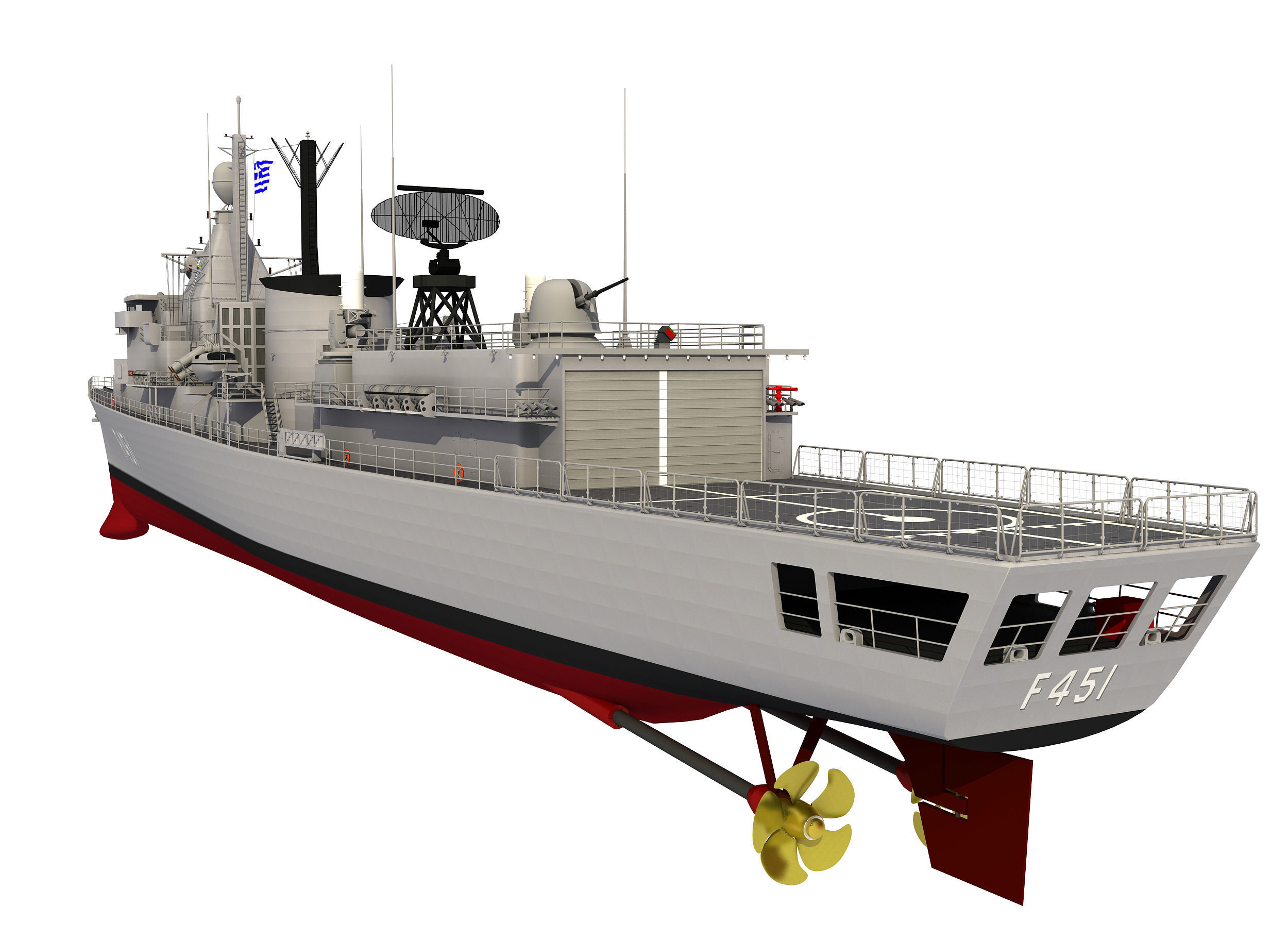 KORTENAER CLASS FRIGATE HS LIMNOS 3D model | CGTrader