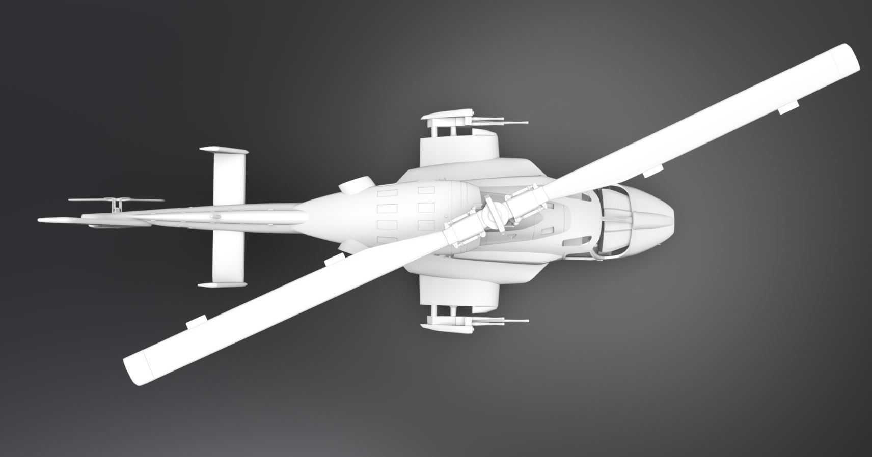 Bell 222 Airwolf scale model 3D model 3D printable | CGTrader