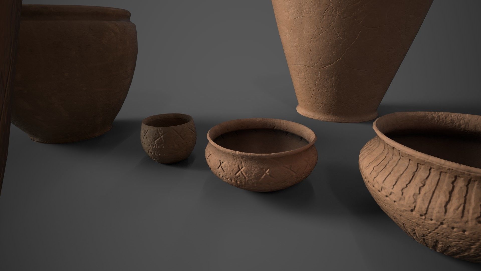 3D model Bronze Age Ceramic Pots VR / AR / low-poly | CGTrader