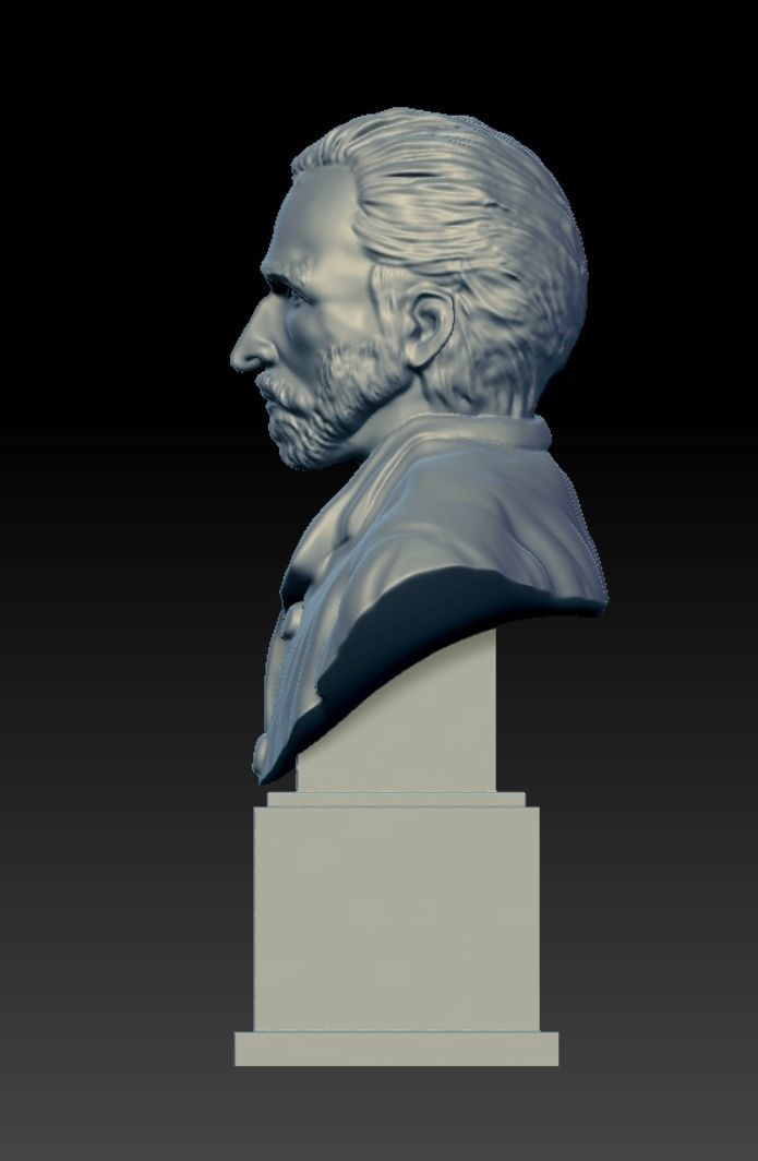 vincent van gogh sculpture 3D model 3D printable | CGTrader