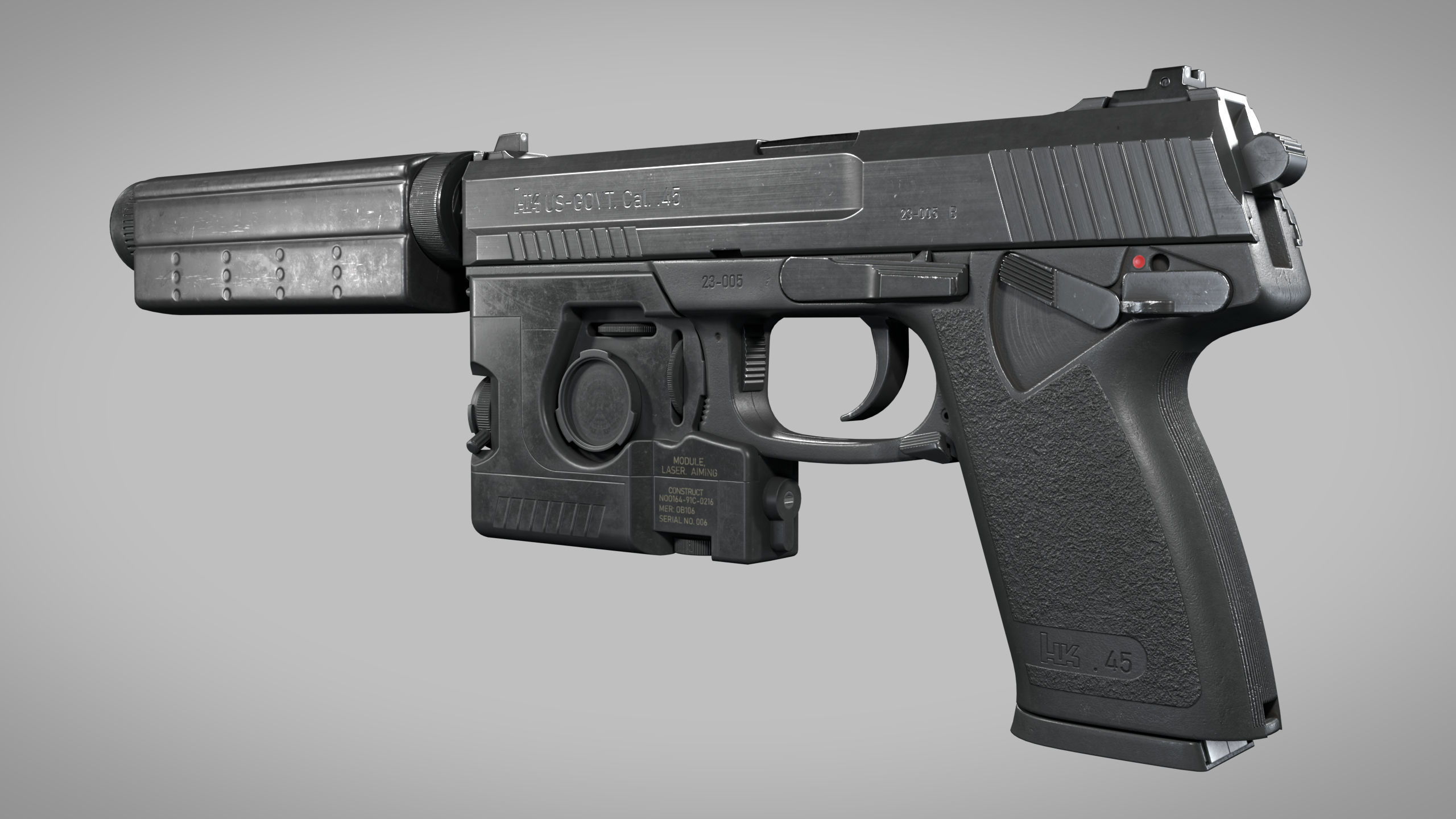 3D model Heckler Koch MK23 Phase 1 OHWS VR / AR / low-poly | CGTrader