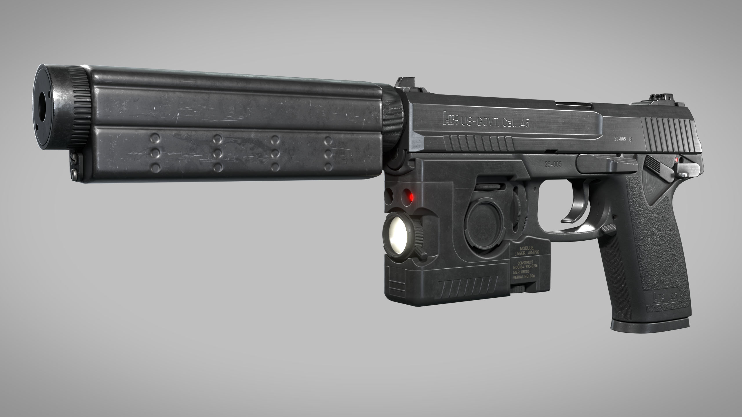 3D model Heckler Koch MK23 Phase 1 OHWS VR / AR / low-poly | CGTrader