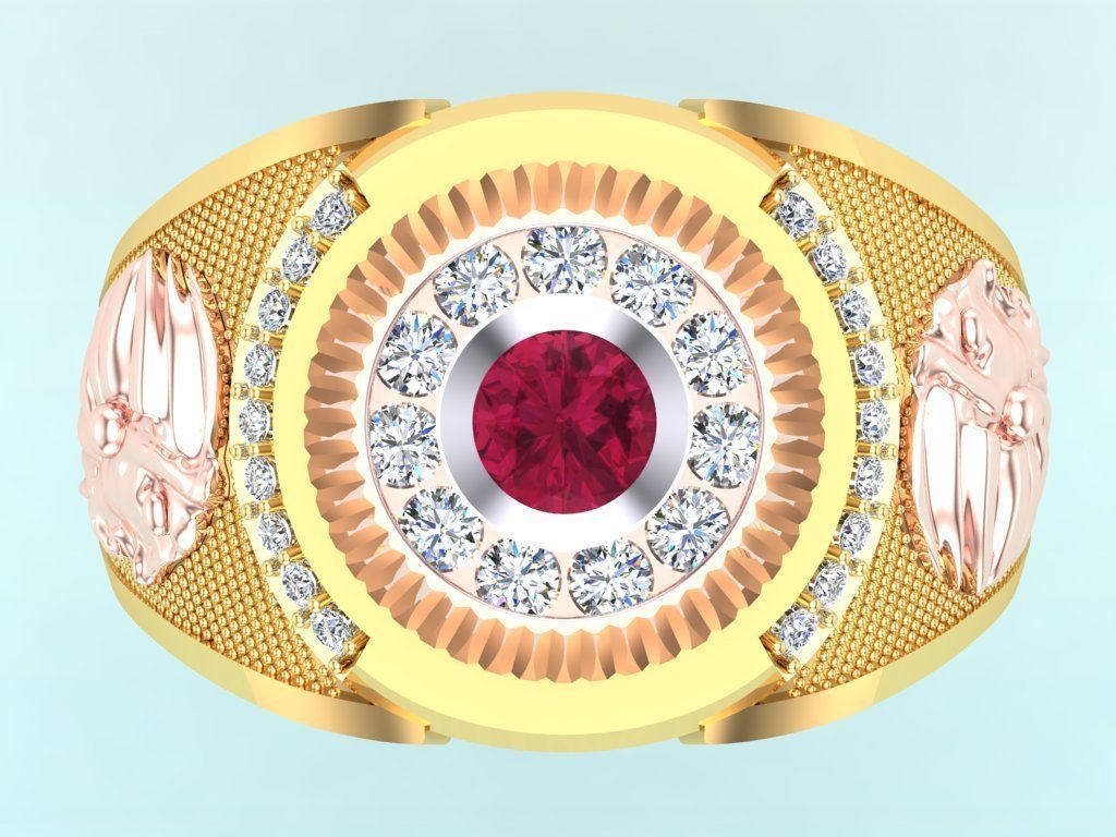 Aboriginal Rings - Men ring - N563 3D model 3D printable | CGTrader