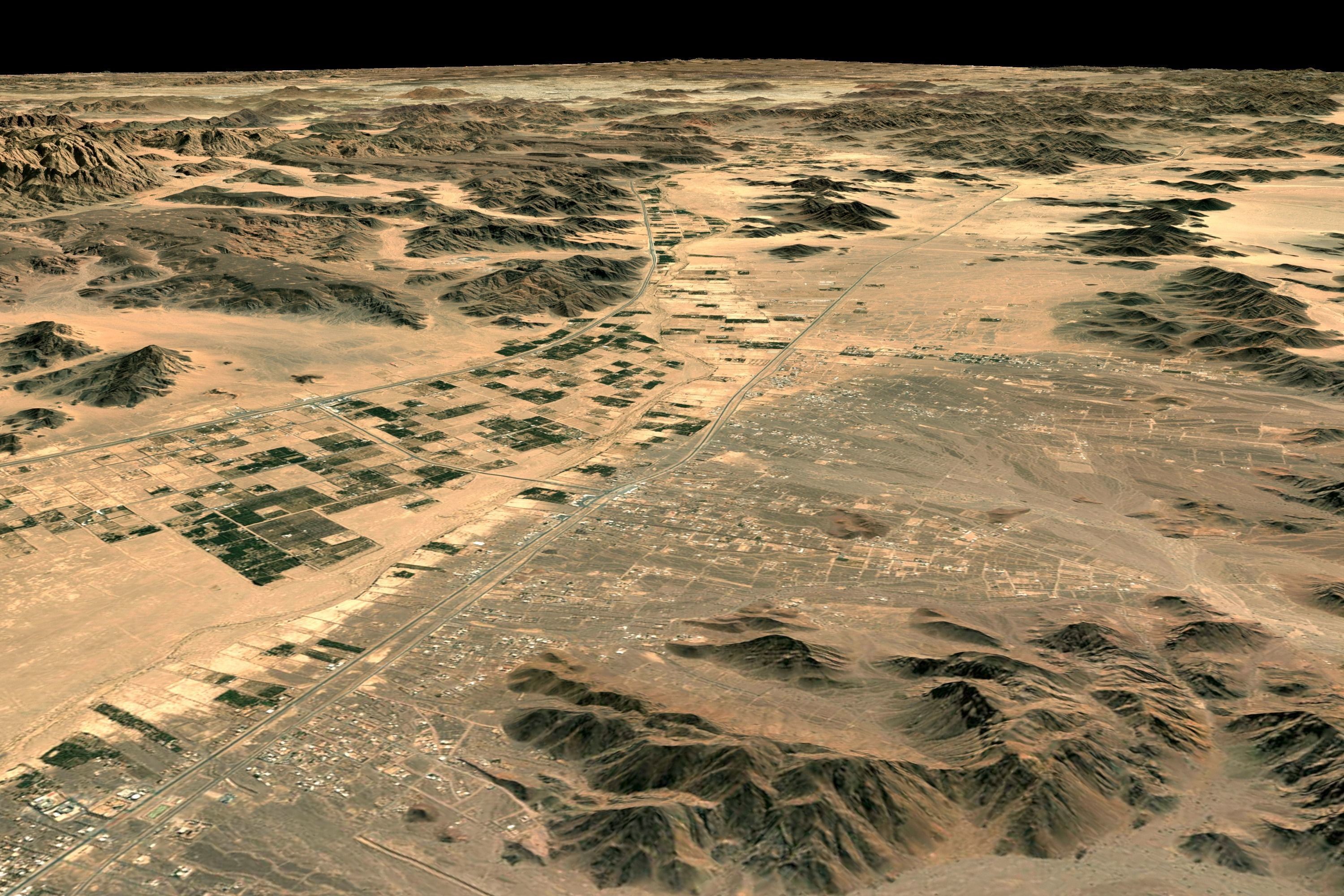 Mecca and the Red Sea coast of Saudi Arabia - tile n24 e39 3D model ...