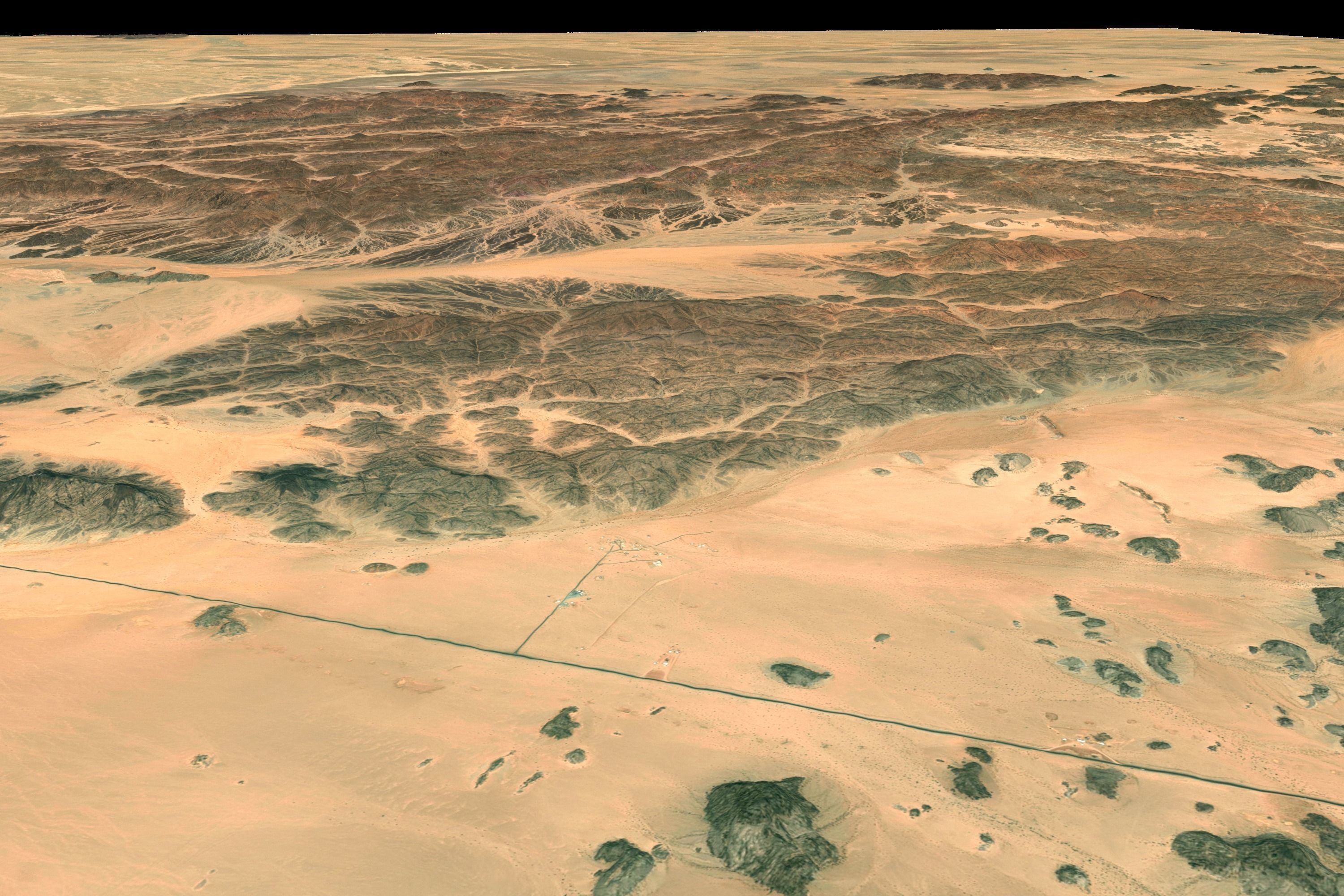 Mecca and the Red Sea coast of Saudi Arabia - tile n21 e43 3D model ...